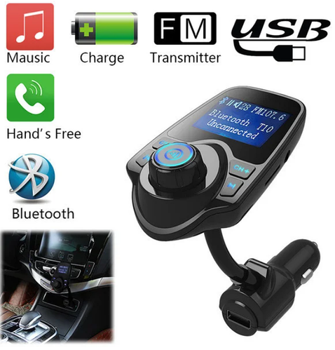 Автомобильный ФМ модулятор FM трансмиттер с Bluetooth T10 BT (ID ...