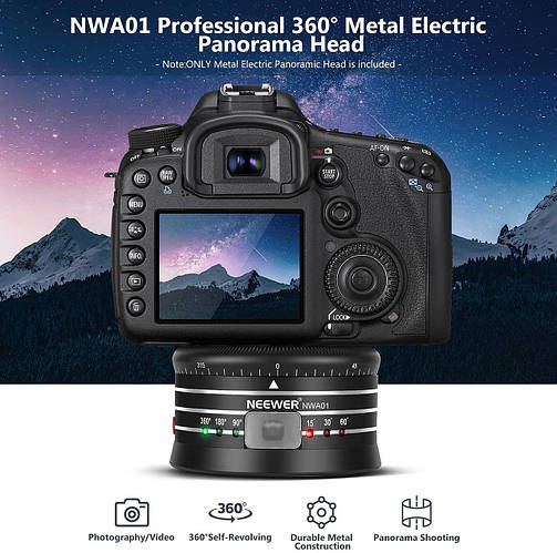 NEEWER NWA01 електронна панорамна головка штатива з обертанням на 360 ...