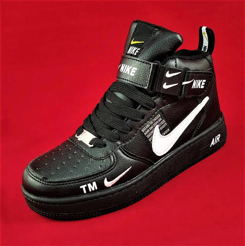 Купить Кроссовки Nike Air Force Черные Высокие Найк Форсы 36,40 размеры ...