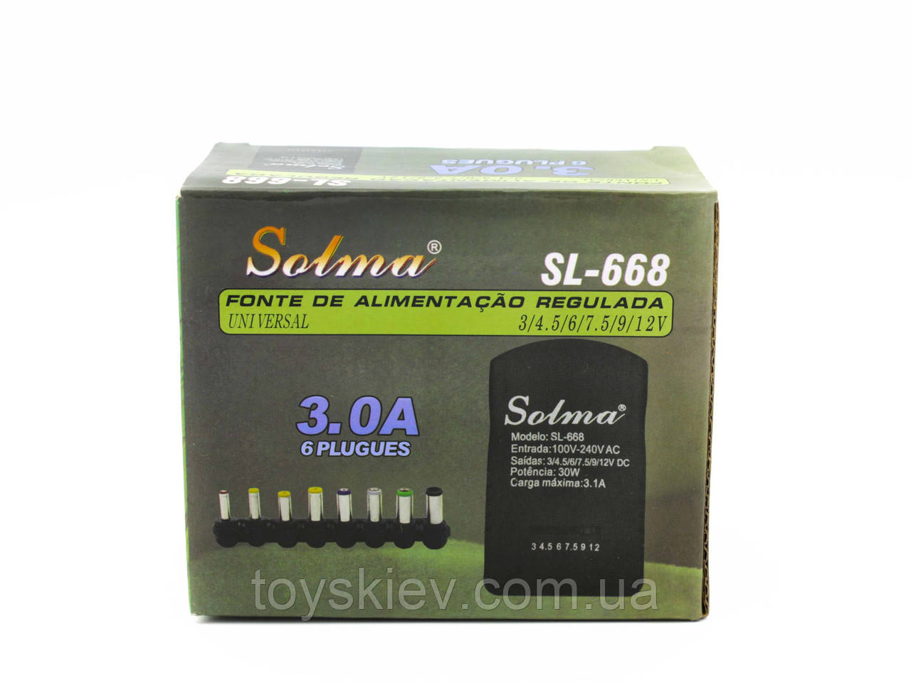 Блок Питания Импульсный Универсальный SL-668 3.0A/ 6 Насадок - 3/4,5/6 ...