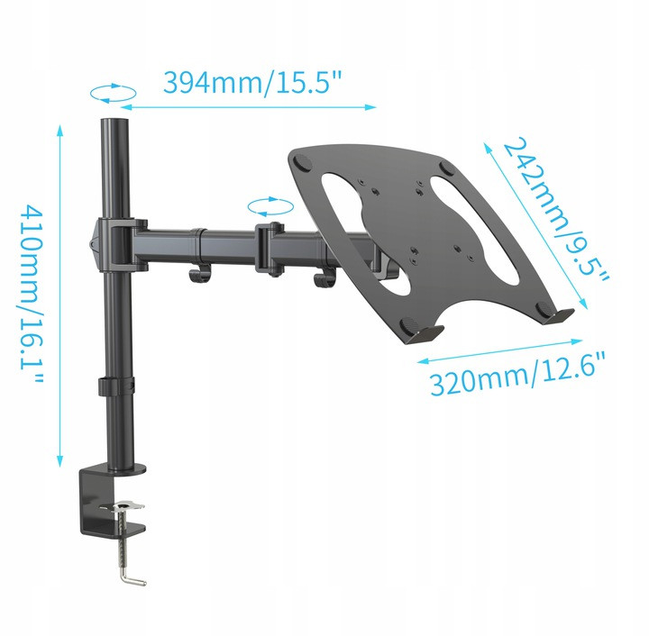 Кронштейн настільний для ноутбука Ergosolid VX-08 10 "- 30" VESA з ...