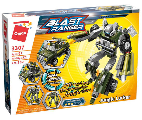 Конструктор Qman 3307 "Трансформер 2 в 1: Jungle Lurker робот Мех ...