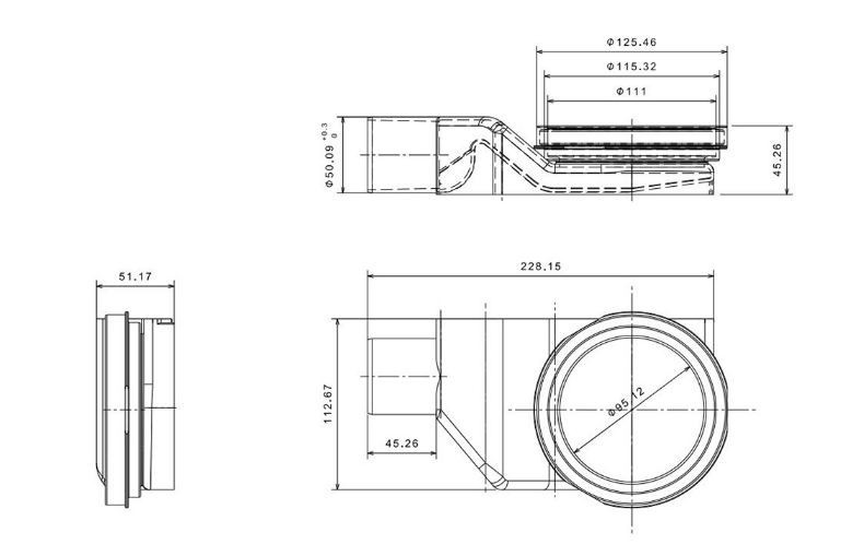 Трап PESTAN слив CONFLUO Primo Compact Line 650мм (13702510) (ID ...