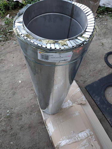 Купить Труба дымоходная двустенная нержавейка/оцинковка 200\260, цена ...