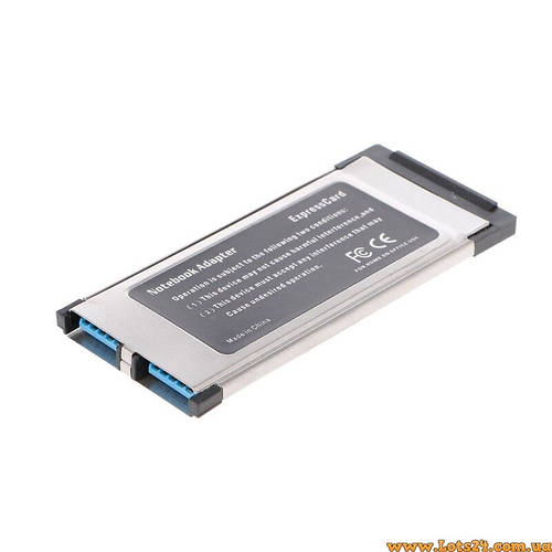 Адаптер USB 3.0 Express Card 34mm 2 порти USB3.0 адаптер для ноутбука ...