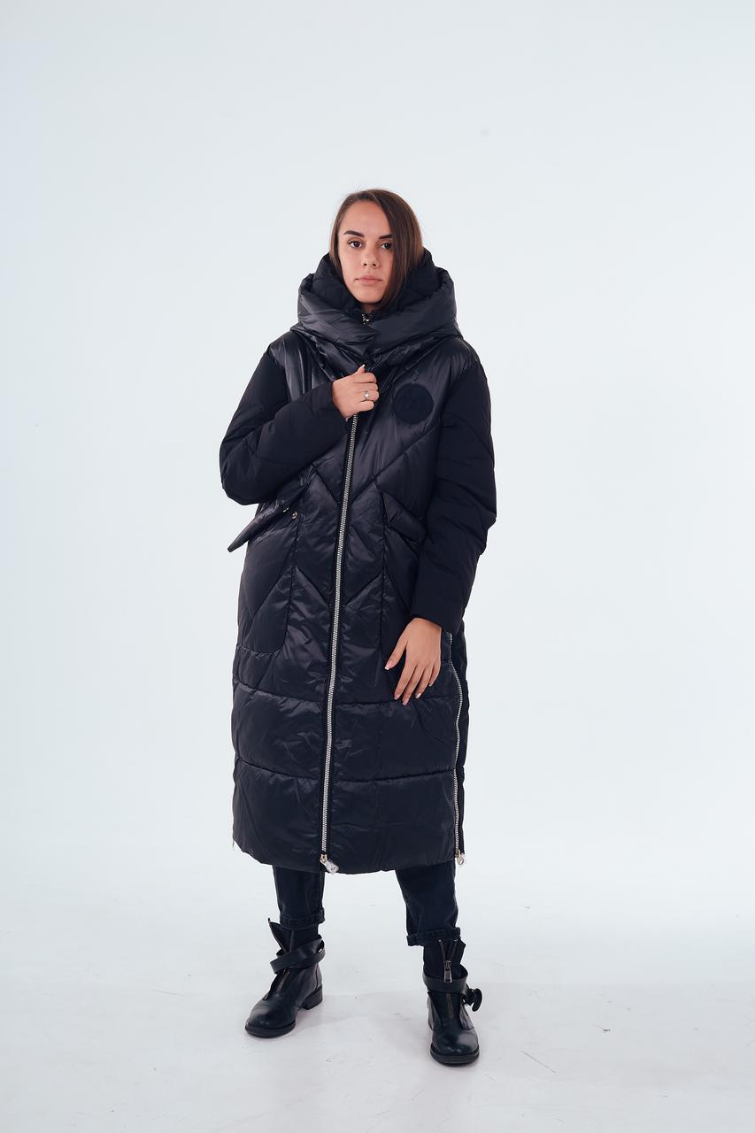 Подовжений жіночий зимовий пуховик Batterflei 2236 (ID#1468876970), ціна: 5280 ₴, купити на Prom.ua