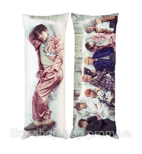 Дакімакура BTS Шуга Мін Юнгі подушка обіймашка двостороння 40х100 см ...