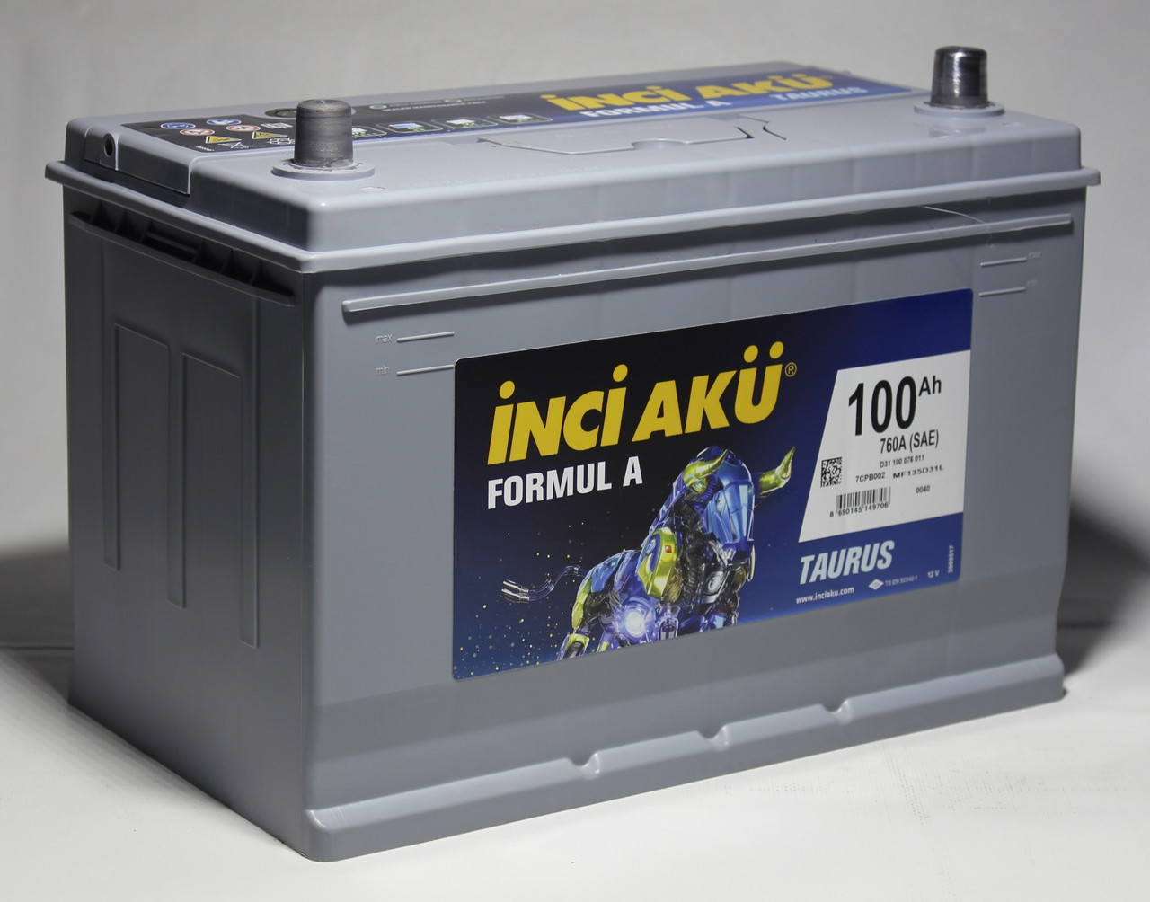 Аккумулятор Inci Aku FormulA 100Ah/760A R+ (Азия) D31 100 076 011 ...