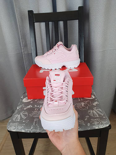 Женские кроссовки розовые Fila Disruptor 2 Pink. Кроссы Фила Дисраптор ...