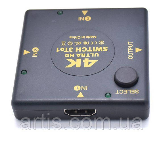 Перемикач свіч комутатор HDMI 4K з 3х в 1 switch (ID#1475429045), ціна ...