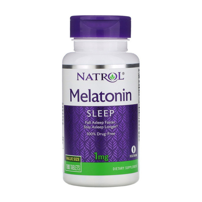 Купить Мелатонин Natrol Melatonin 1 mg 180 tabs, цена 460 ₴ — Prom.ua ...