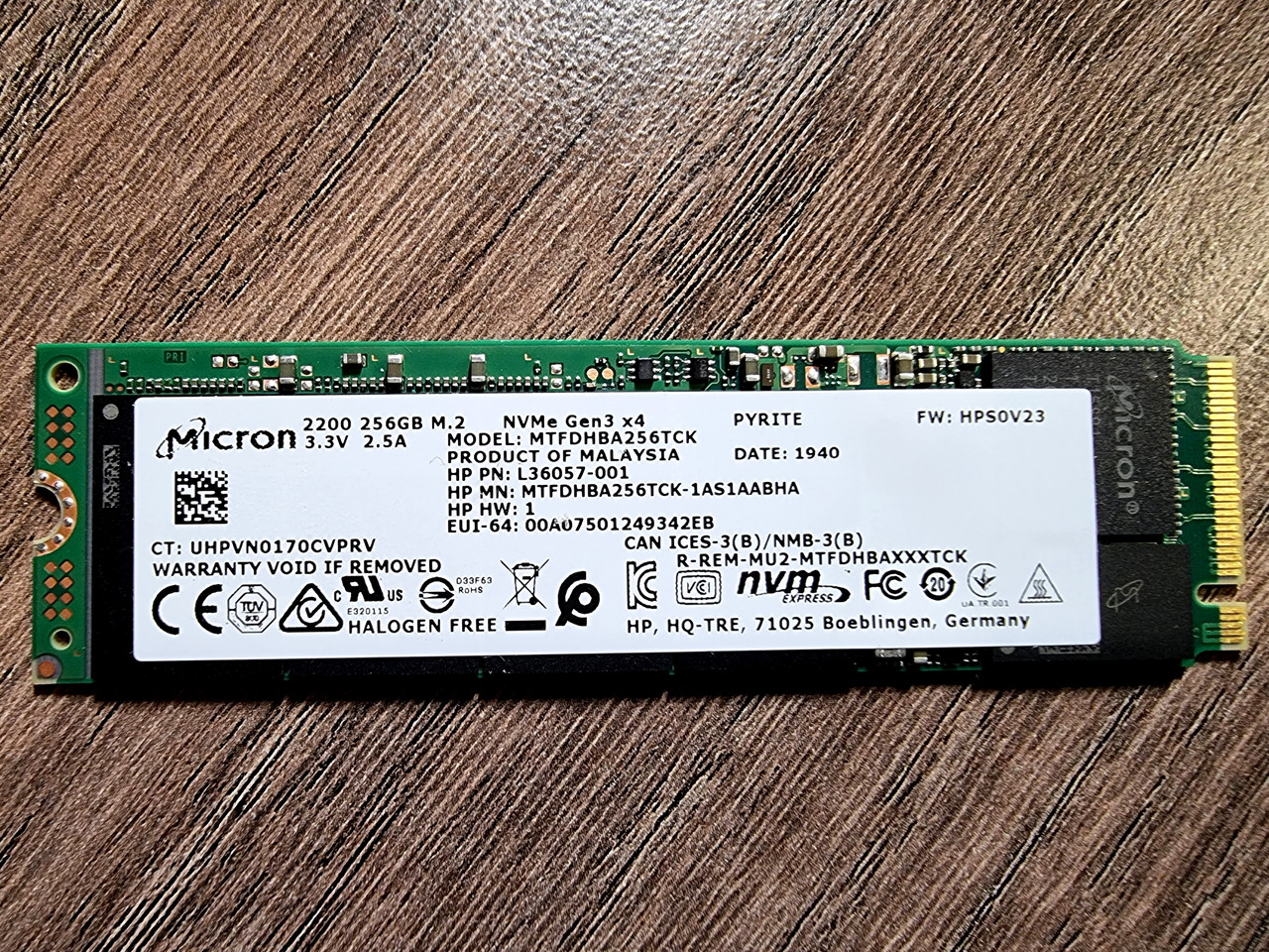 Новый скоростной SSD диск 256Gb Micron (Crucial) 2200 NVMe M.2 2280 до ...