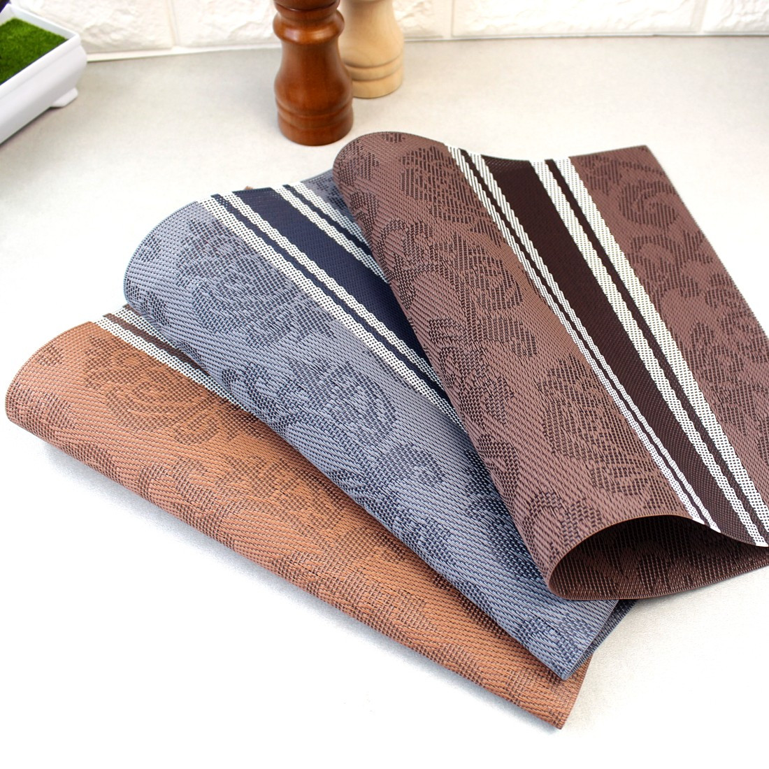 Салфетки-подложки Под Тарелку на Стол с Полоской 30х45см — Купить ...