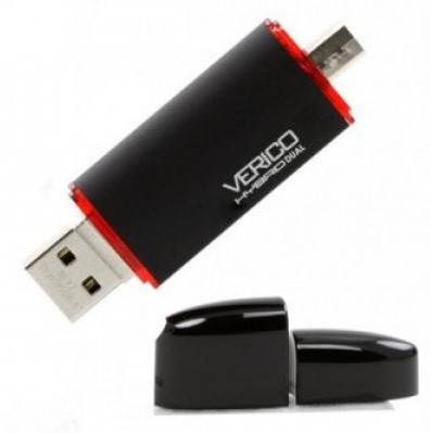 USB Flash 64GB Verico Hybrid Dual black (ID#1477992887), цена: 199 ₴, купить на Prom.ua