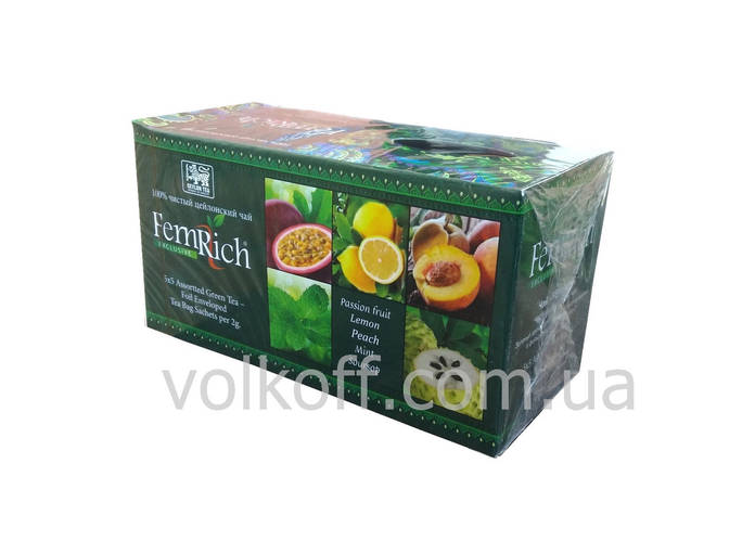 Купить Чай пакетированный зелёный Femrich Assorted Green Фемрич Ассорти ...