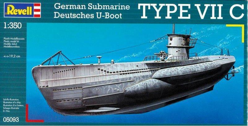 Type VII C German Submarine. Збірна модель німецького підводного човна ...