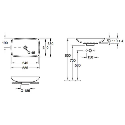 Раковина Villeroy&Boch Loop&Friends 51540001, ціна 8744 грн — Prom.ua ...