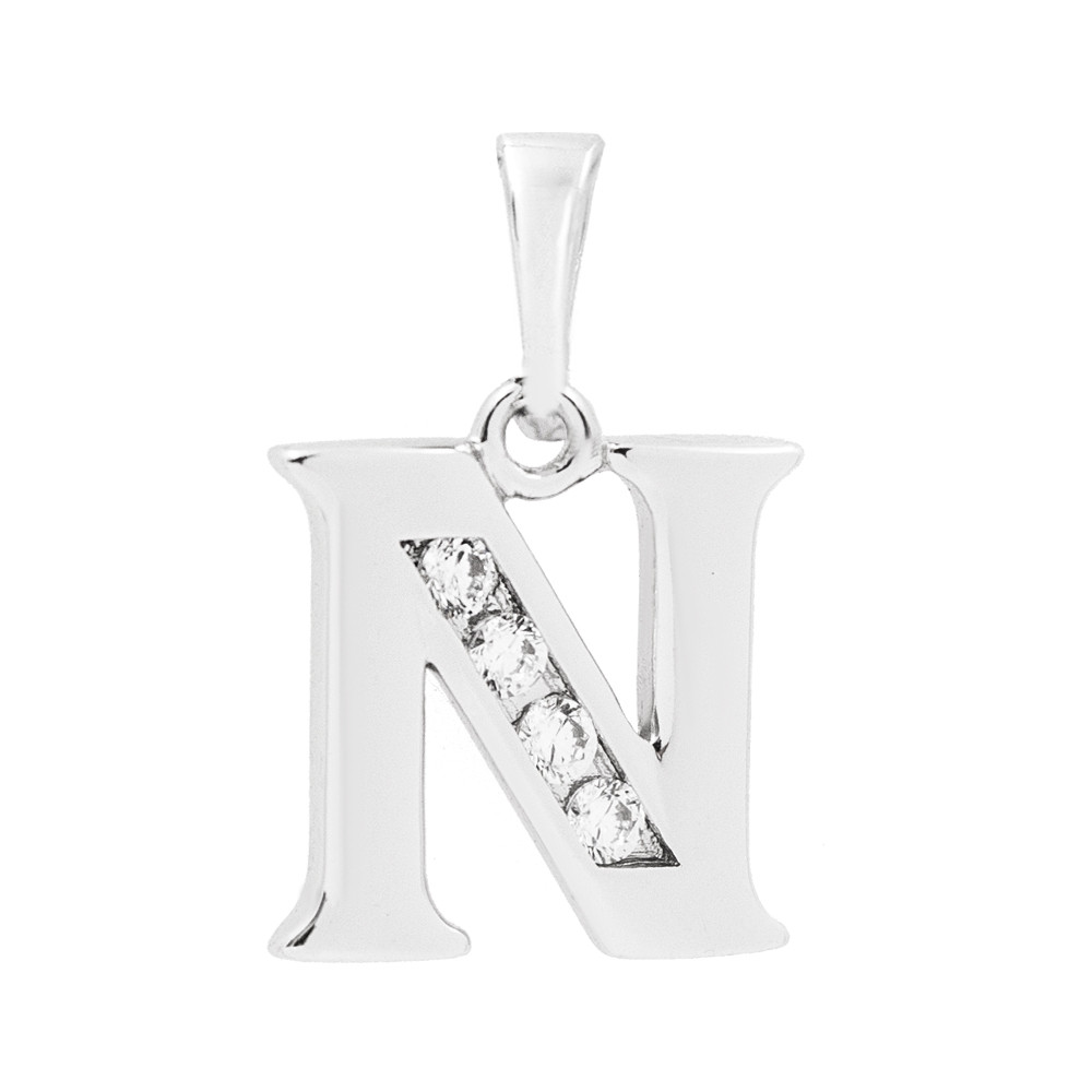 Купить Подвеска "Буква N" родиум, цена 37.40 ₴ — Prom.ua (ID#1481805396)