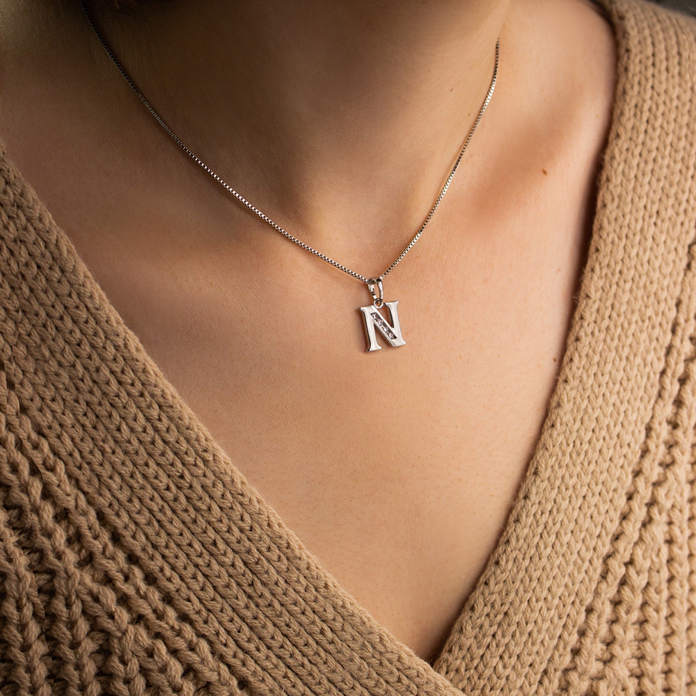 Купить Подвеска "Буква N" родиум, цена 37.40 ₴ — Prom.ua (ID#1481805396)