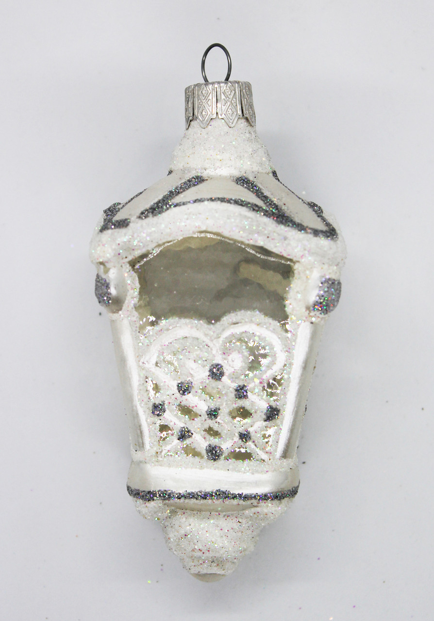 Скляна Ялинкова іграшка на ялинку ручної роботи формавая ялинкова іграшка ліхтарик Орнамент