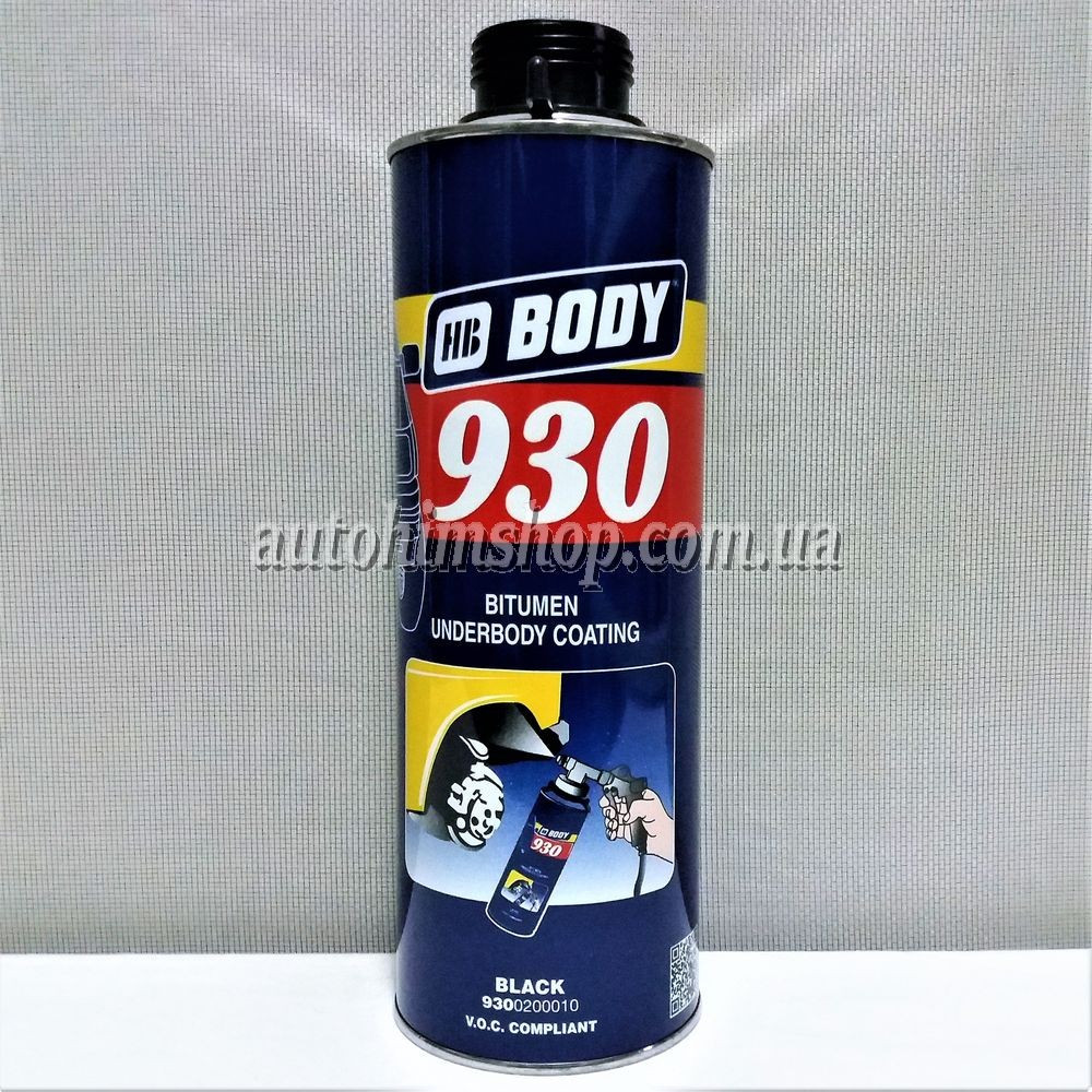 Купить Антикоррозийная битумная мастика под пистолет черная Body 930 1л ...