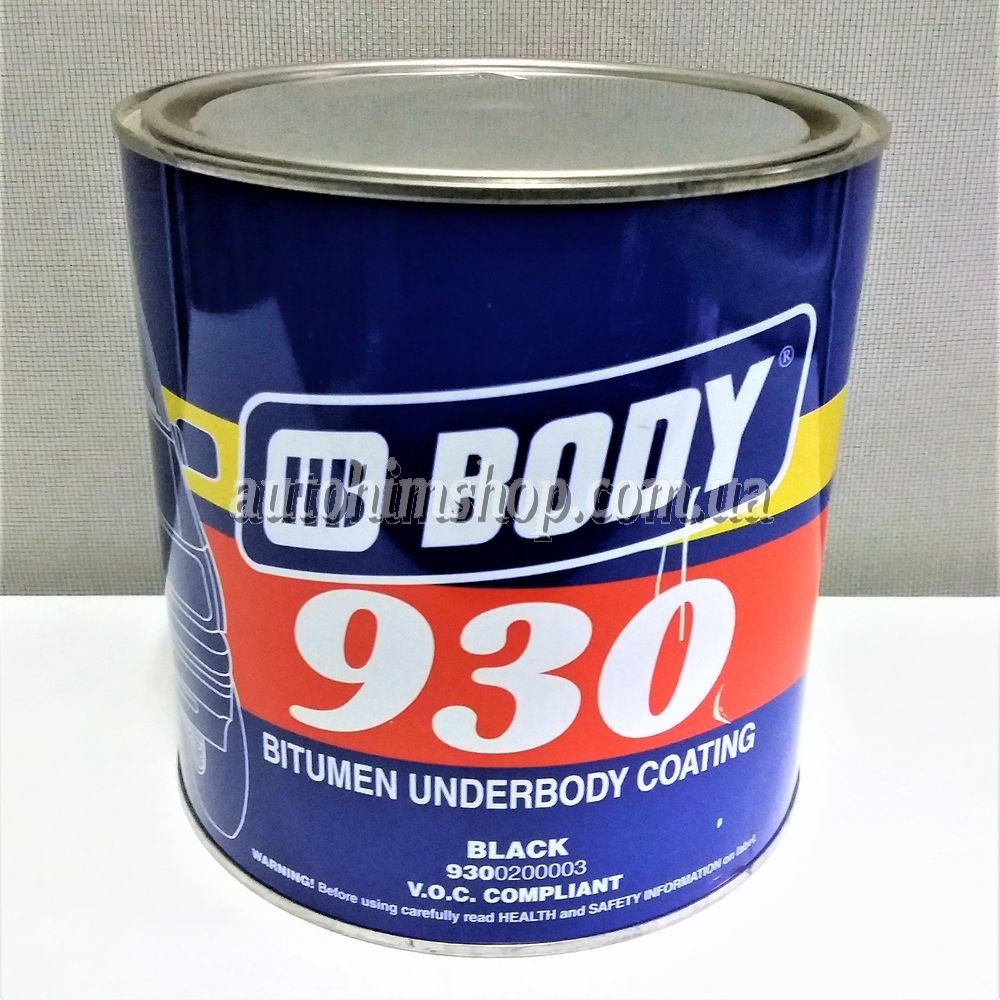 Купити Антикорозійна бітумна мастика чорна Body 930 2,5кг, ціна 536 грн ...