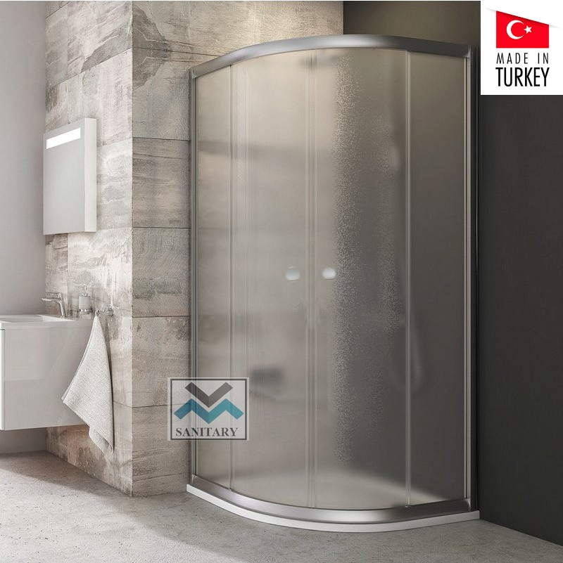 Душевая Кабина Shower Saturn 90x90 Без Поддона Полукруглая Матовое ...