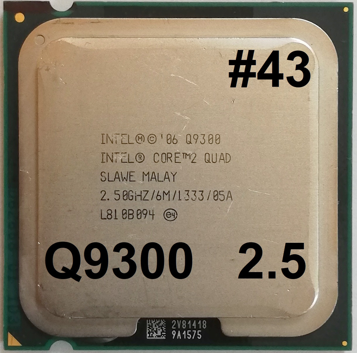 Процессор ЛОТ#43 Intel Core 2 Quad Q9300 M1 SLAWE 2.5GHz 6M Cache 1333 ...