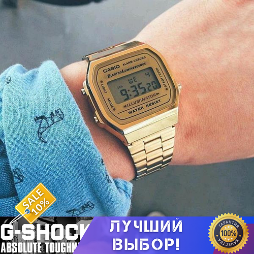 Купити Класичні металеві годинник Casio F-91W Illuminator Gold Касіо, ціна 449 ₴ - Prom.ua (ID ...