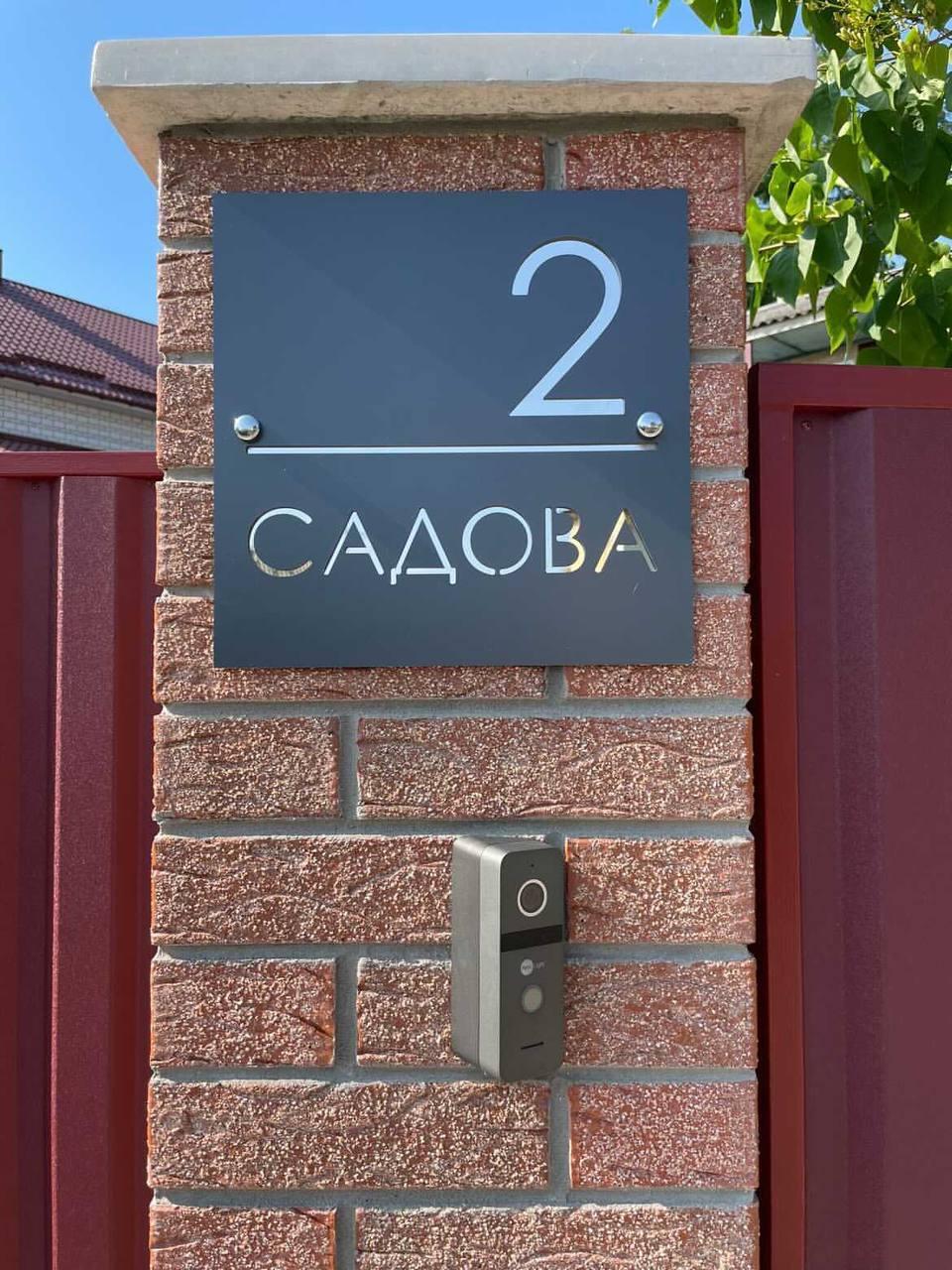 Купить Адресная табличка на дом в стиле лофт 30х30см. Адресная табличка ...