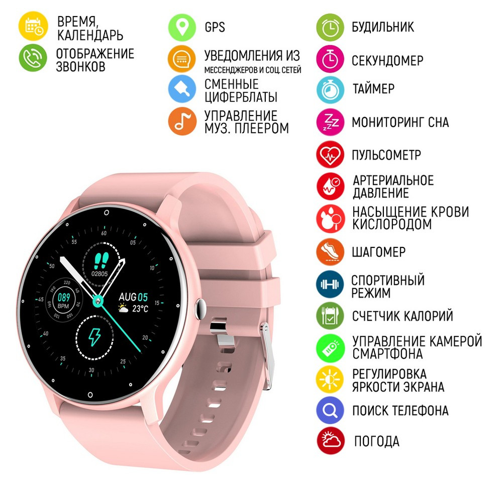 Розовые Смарт Часы Женские Modfit Fly All Pink — Купить Недорого на ...