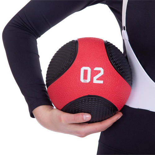 Медбол Zelart Medicine Ball 2 кг твердый резиновый с отскоком (FI-2824 ...