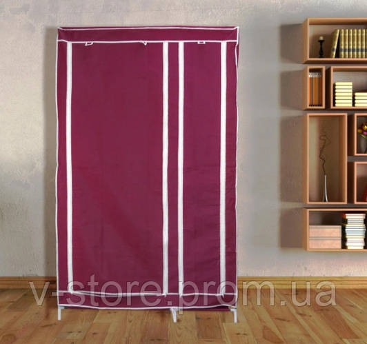 Купить Тканевый складной каркасный шкаф для вещей на 2 секции HCX ...