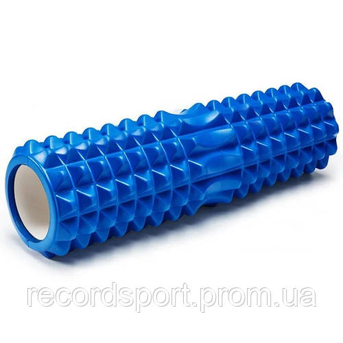 Купить Массажный ролик для йоги CF88 Notched Roller с выемкой Синий ...