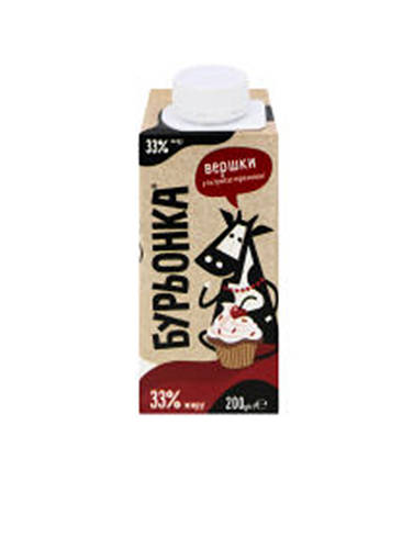 Сливки 33% ультрапастеризованные Бурёнка т/п 200г, цена 58 грн — Prom ...