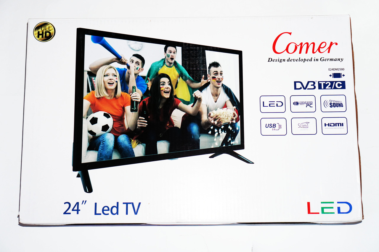 LCD LED Телевизор Comer 24" DVB - T2 220v HDMI IN/USB/VGA/SCART/COAX ...