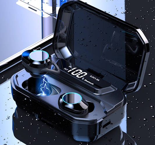 Купити Бездротові навушники TWS QCR G02 чорний (нб9), ціна 1400 грн ...