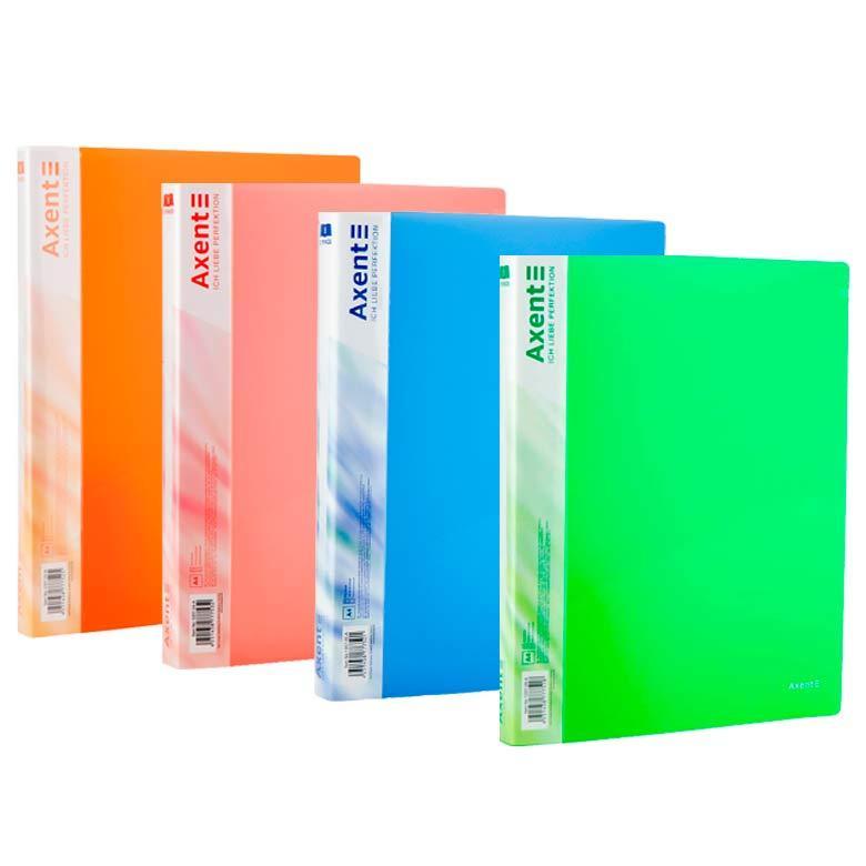 Купить Папка на 2 кольцах пластиковая прозрачная А4 цвета в ассортименте Axent № 1207, цена 66 ...