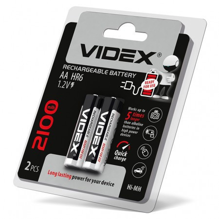 Акумулятор HR6 Videx АА HR6 2100 mAh Ni-MH 1.2V 2 шт. (ID#1489700087 ...