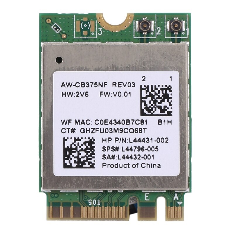 Wi-fi+BT 5.0 модуль M.2 Realtek RTL8822CE (AW-CB375NF) RTL8822CE 802.11 ...