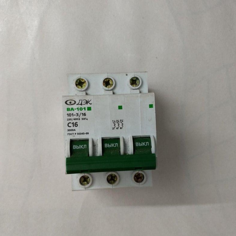Купить Автомат 3П 16А (C) 4,5кА Дэк /ВА 101-3/16, цена 197 ₴ — Prom.ua ...