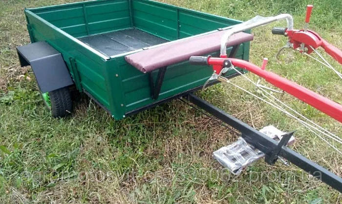 Купить Прицеп до мотоблока 2,0х1,2х0,4м на 700кг, откидной задний борт ...