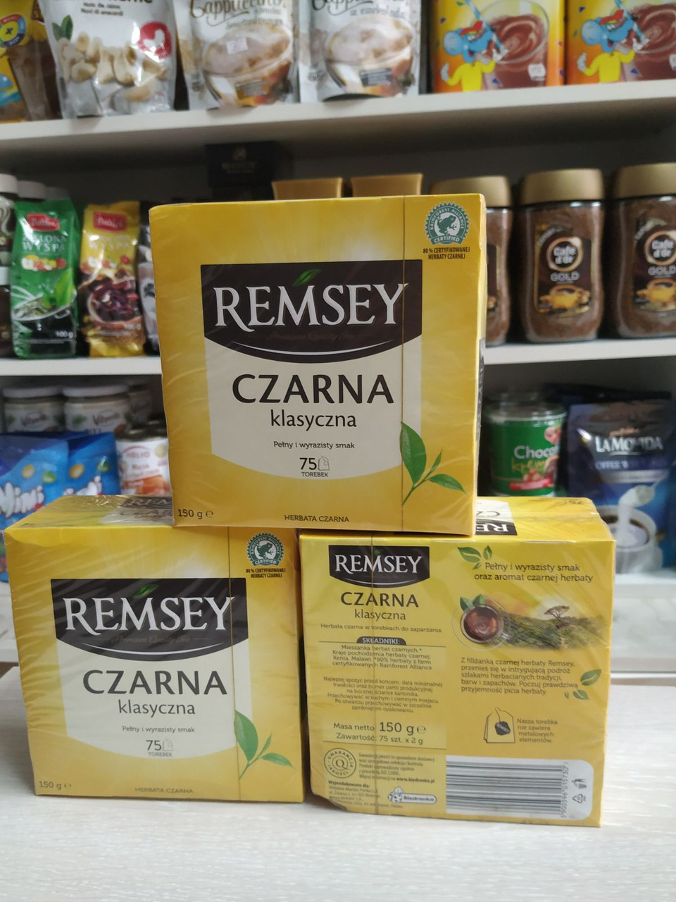 Купити Чай Remsey Czarna (чорний) 75 шт. Польща, ціна 130 ₴ - Prom.ua ...