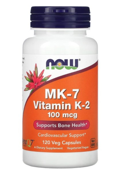 Вітамін К-2 MK-7 NOW MK-7 Vitamin K-2 100 mcg 120 вег капс (ID ...