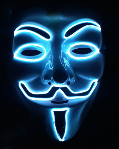 Маска Гай Фокс Неон Синий Анонимус ABC (ID#1493718125), цена: 499 ...