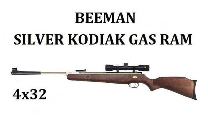 Пневматична гвинтівка Beeman Silver Kodiak Gas Ram з ОП 4 х 32, ціна ...