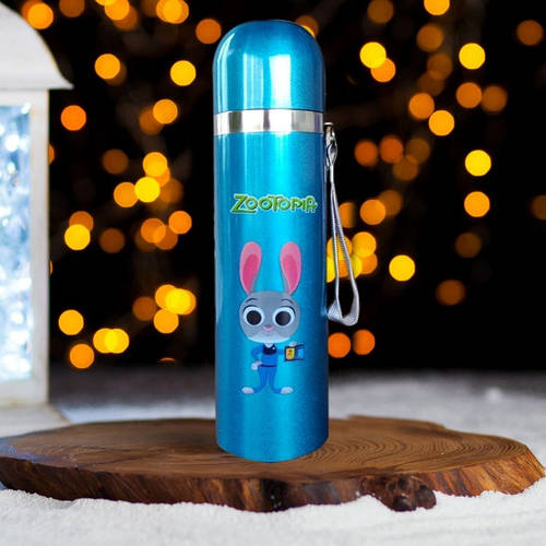 Детский термос со шнурком Zootopia 500мл Заяц синий (ID#1495150458 ...