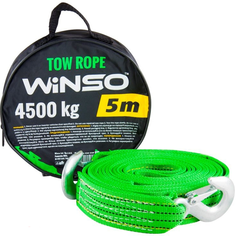 Трос Буксировочный 4,5т - 5,0м "Winso" Двойная Лента (134550) — Купить ...