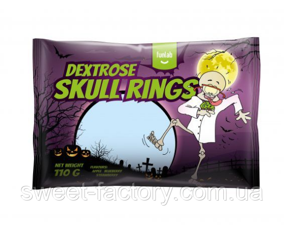 Драже кільце Funlab Halloween Dextrose Skull Rings 110 g: продаж, ціна у Чернігові. Цукерки від ...