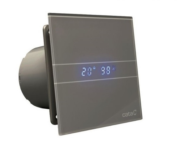 Вентилятор Cata E 100 GSTH Silver (Таймер, датчик вологості, термометр ...